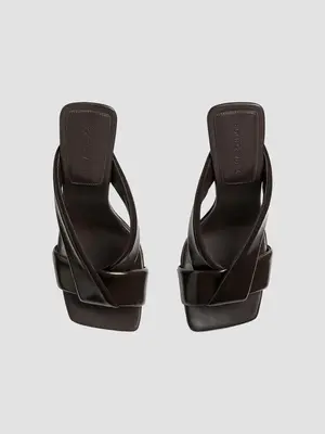 Bottega Veneta 90mm Interwoven Leather Mules