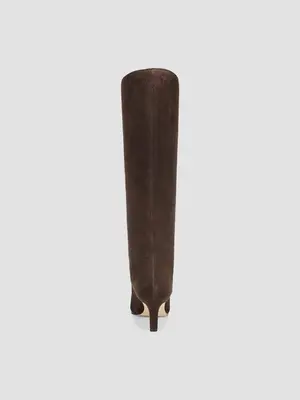 Veronica Beard Aisla 60mm Suede Knee-high Boots - Espresso