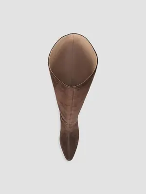 Veronica Beard Aisla 60mm Suede Knee-high Boots - Espresso