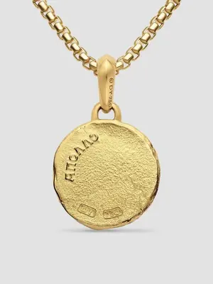 David Yurman Apollo Amulet In 18k Yellow 24mm