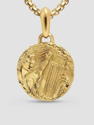 David Yurman Apollo Amulet In 18k Yellow 24mm