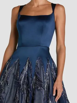 Mac Duggal Sequin & Bead-embellished Ball Gown