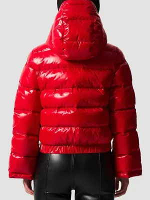 Perfect Moment Polar Flare Houndstooth Ski Jacket - Red