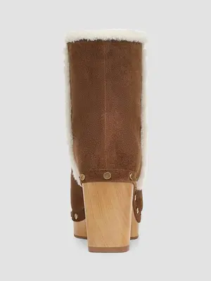 Veronica Beard Glinda Shearling-lined Suede Ankle Boots