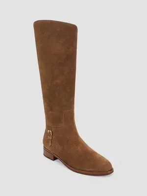 Veronica Beard Arabelle 30mm Suede Riding Boots