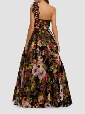Mac Duggal Floral Organza Gown