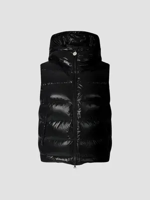 Perfect Moment Polar Flare Hooded Down Vest - Black
