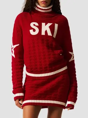 Perfect Moment Glacier Wool Turtleneck Sweater