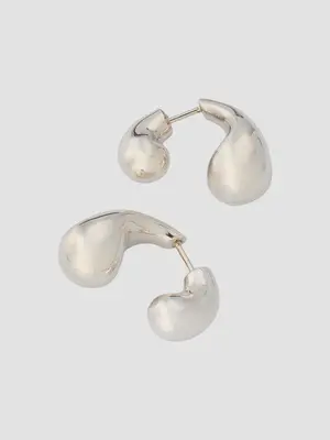 Bottega Veneta Sterling Double-sided Drop Earrings