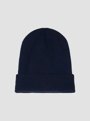 Moose Knuckles Neige Wool Beanie - Navy