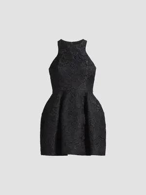 Michael Kors Floral Matelassé Racerback Bubble Minidress