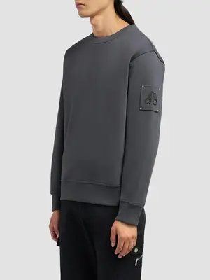 Moose Knuckles Icon Sportswear Hartsfield Cotton Sweatshirt - Cement