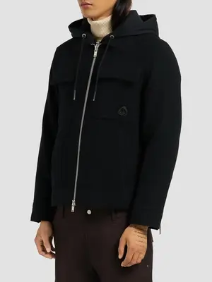 Moose Knuckles Snowdon Wool-blend Hooded Shirt Jacket