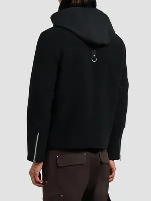 Moose Knuckles Snowdon Wool-blend Hooded Shirt Jacket