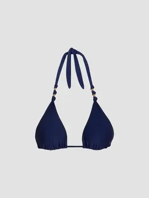 VIX PAULA HERMANNY Paula Triangle Bikini Top - Navy