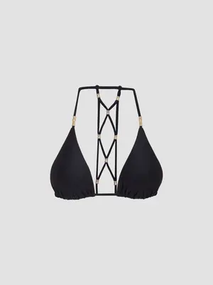 VIX PAULA HERMANNY Lucy Triangle Bikini Top - Black