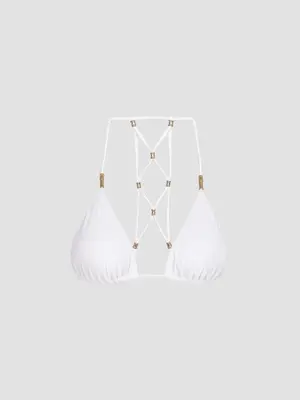 VIX PAULA HERMANNY Lucy Triangle Bikini Top - White