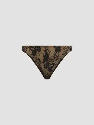 Norma Kamali Luca Floral Lace Bikini Bottom