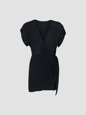 VIX PAULA HERMANNY Emily Wrap Cover-up Mini Dress