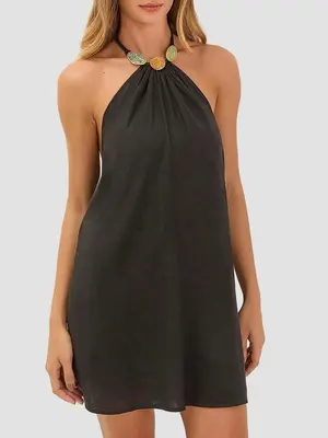 VIX PAULA HERMANNY Aiden Medallion Neck Minidress