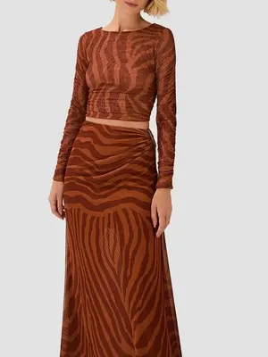 VIX PAULA HERMANNY Sundown Amira Striped Maxi-skirt