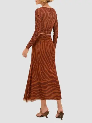 VIX PAULA HERMANNY Sundown Amira Striped Maxi-skirt