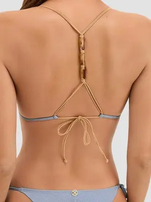 VIX PAULA HERMANNY Firenze Lesley Bead-accent Bikini Top