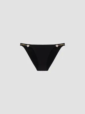 VIX PAULA HERMANNY Edith Embellished Bikini Bottom - Black