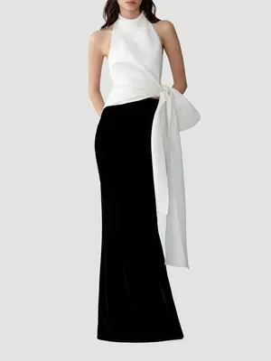 Carolina Herrera Chalet Bow Halterneck Silk Top