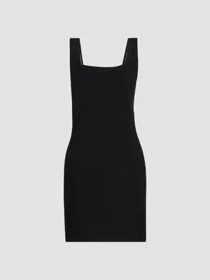 Victor Glemaud Square Neck Mesh Panel Minidress