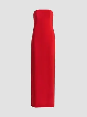 Amsale Stretch-jersey Strapless Gown - Persimmon