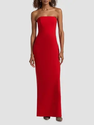 Amsale Stretch-jersey Strapless Gown