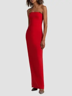 Amsale Stretch-jersey Strapless Gown