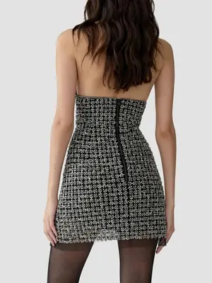 Carolina Herrera Chalet Embellished Halterneck Mini Dress