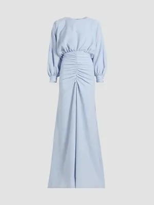 Amsale Gathered A-line Gown - Ice