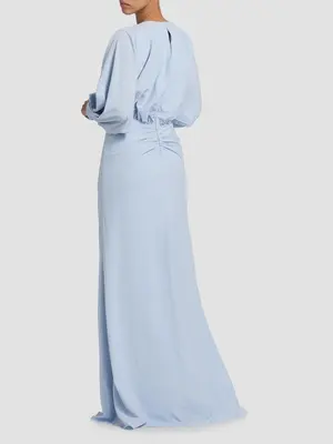 Amsale Gathered A-line Gown