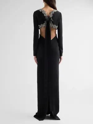 Carolina Herrera Chalet Crystal-embellished Column Gown