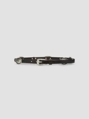 Johnny Was Leggera Italian Leather Conch Belt - Moro