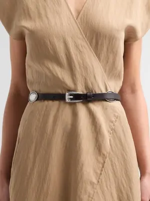 Johnny Was Leggera Italian Leather Conch Belt