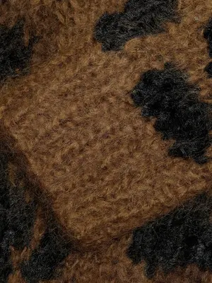 Junya Watanabe Leopard Pattern Wool-blend Sweater