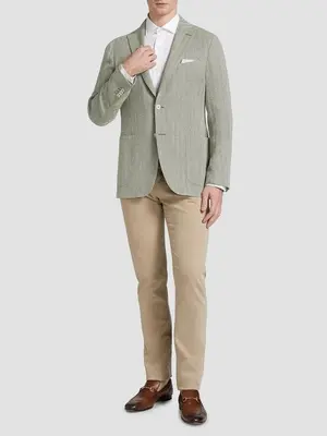 SAKS FIFTH AVENUE Collection Solid Herringbone Jacket