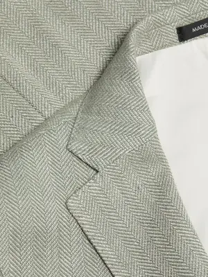SAKS FIFTH AVENUE Collection Solid Herringbone Jacket