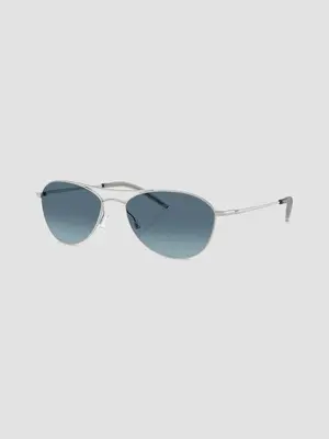 Oliver Spencer Aero Ii 57mm Aviator Sunglasses Silver Blue
