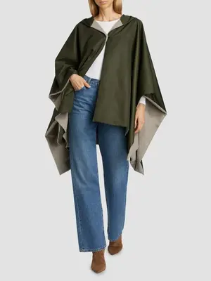 SAKS FIFTH AVENUE Hooded Wool-lined Cape