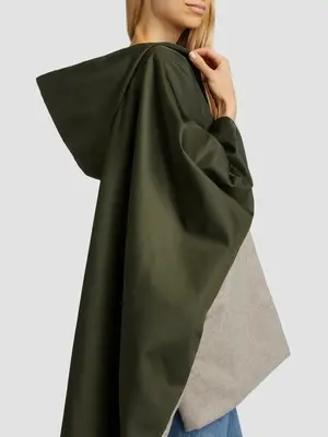 SAKS FIFTH AVENUE Hooded Wool-lined Cape