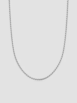 David Yurman Sculpted Cable Chain Necklace In Sterling 2.7mm