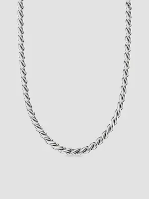 David Yurman Sculpted Cable Chain Necklace In Sterling 5.7mm