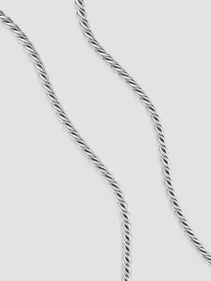 David Yurman Sculpted Cable Chain Necklace In Sterling 5.7mm