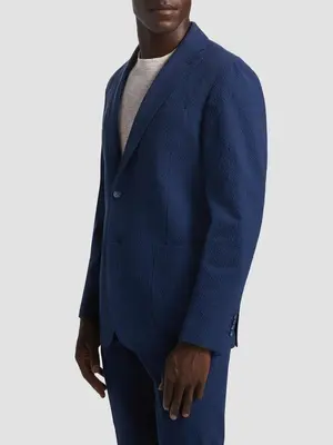 SAKS FIFTH AVENUE Collection Stretch-cotton Seersucker Blazer