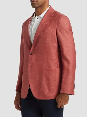 SAKS FIFTH AVENUE Collection Mélange Wool, Silk & Linen Blazer